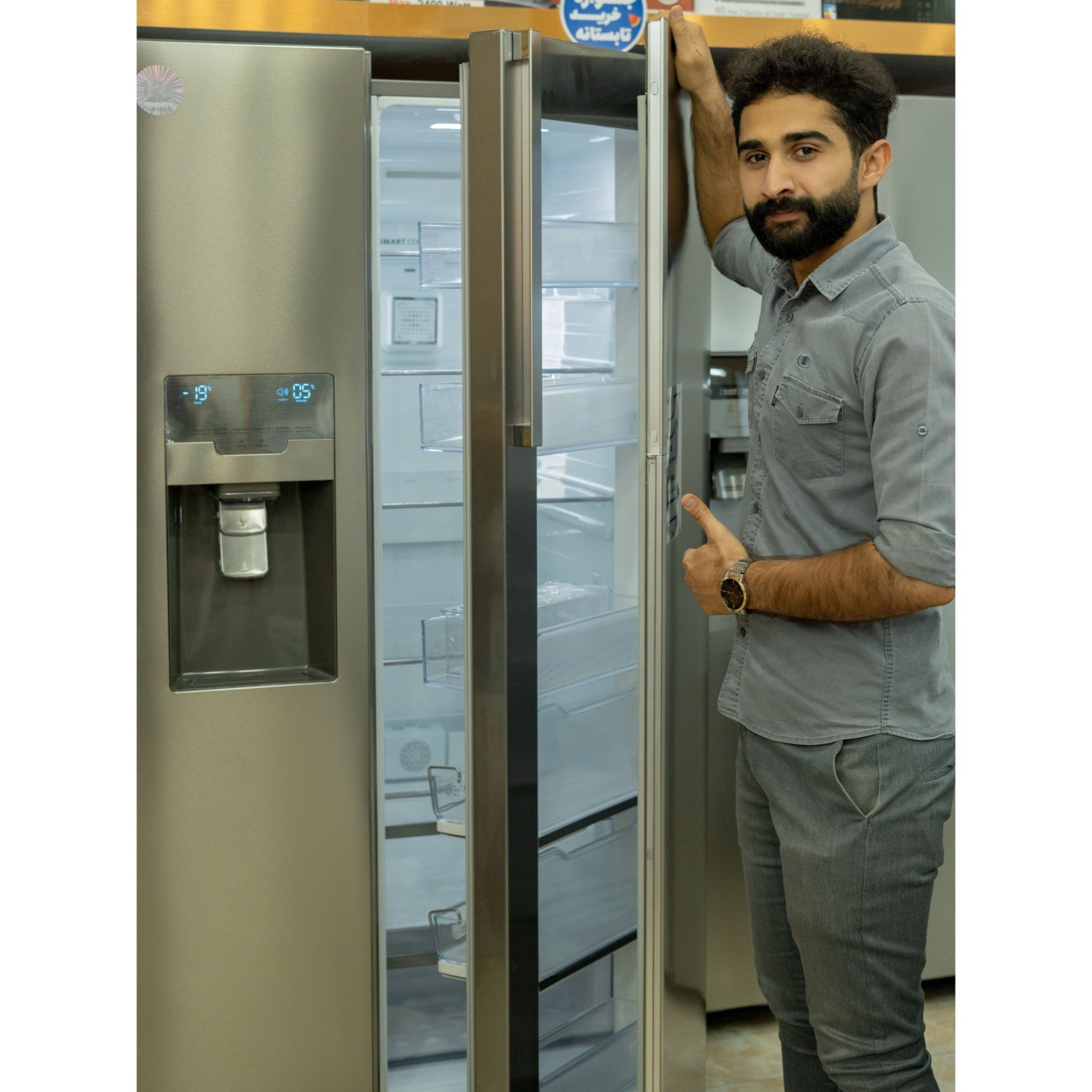 الماس سیتی | یخچال و فریزر ساید بای ساید اسنوا سری گالری مدل SN8-3350SS